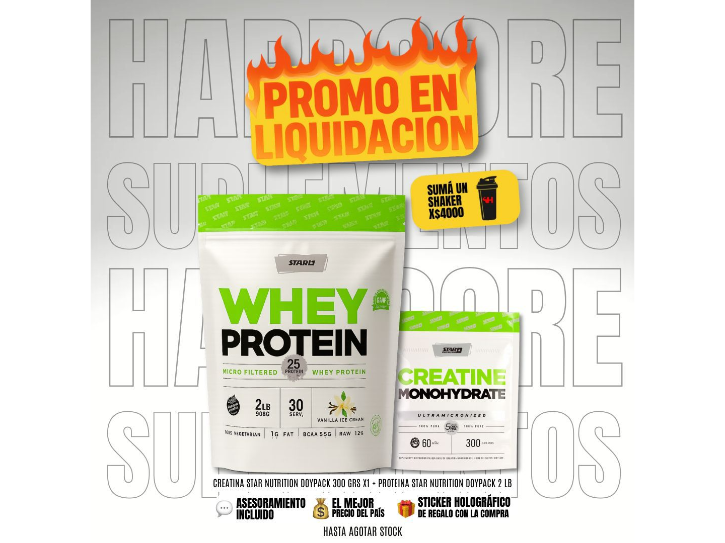 Hardcore Suplementos | CREATINA STAR NUTRITION DOYPACK 300 GR X1 ...