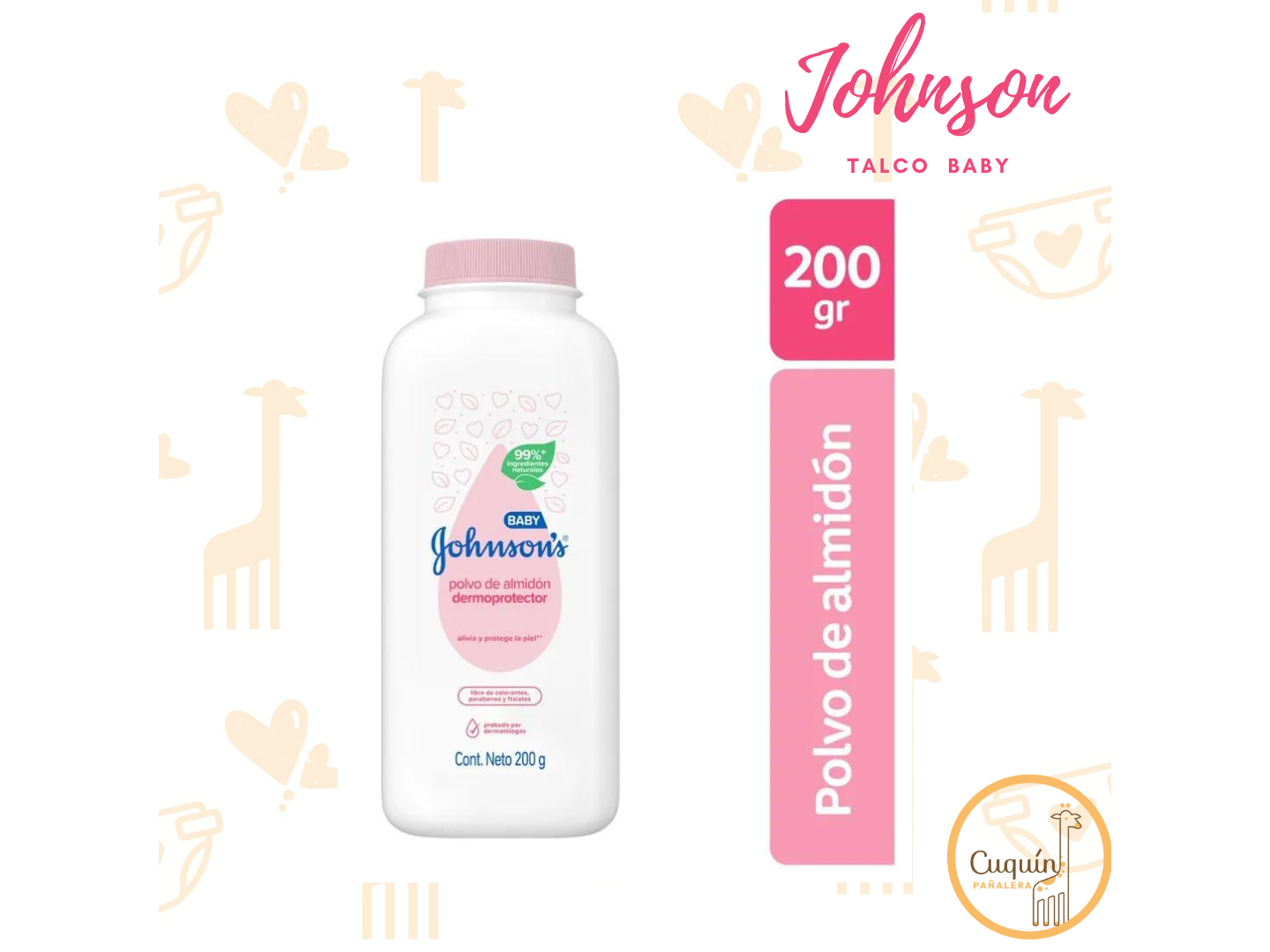 Pañalera Cuquin | Johnson Talco x 200 Grs